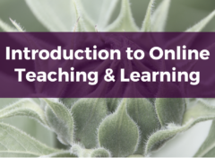 Introduction to Online Teaching and Learning - Online Network of Educators